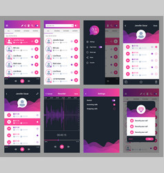 Modern screen design for mobile app collection Vector Image
