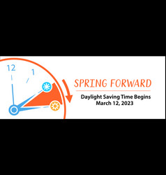 Daylight saving time spring forward concept Vector Image