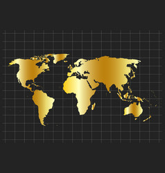 World map with coordinate grid Royalty Free Vector Image