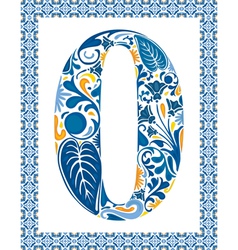 Number 0 of butterfly Royalty Free Vector Image