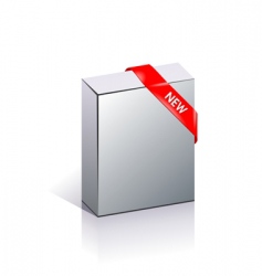 Realistic blank white packaging box template Vector Image