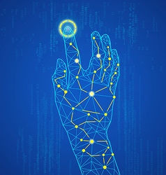 Futuristic hand Royalty Free Vector Image - VectorStock