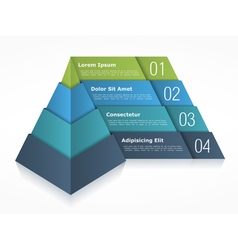 Pyramid chart template Royalty Free Vector Image