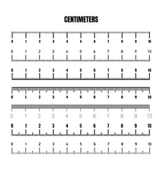 Measuring rulers school ruler metric scale Vector Image