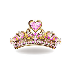Beautiful golden princess crown Royalty Free Vector Image