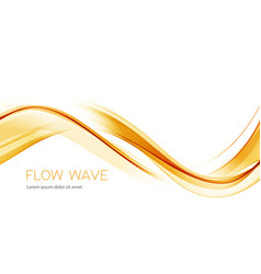 Gold color abstract transparent wave design Vector Image