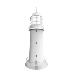 Realistic lighthouse in the night sky background Vector Image