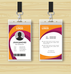 Press id card design template Royalty Free Vector Image