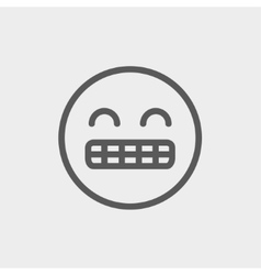 Cartoon face icon emoji with toothy smile Vector Image