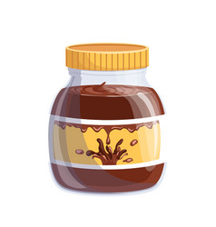 Chocolate paste toast cartoon Royalty Free Vector Image