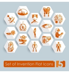 Invention doodle website template design Vector Image