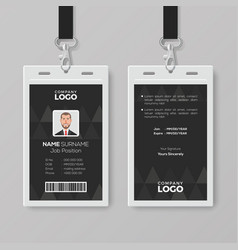 Press id card design template Royalty Free Vector Image