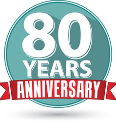 Happy birthday 80 years grunge rubber stamp Vector Image