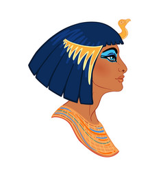 Cleopatra egyptian queen Royalty Free Vector Image