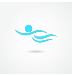 Man flying in air with open arms male character Vector Image