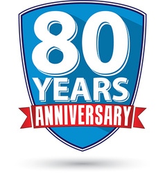 Happy birthday 80 years grunge rubber stamp Vector Image