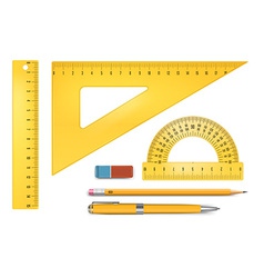 Triangle measuring rulers Royalty Free Vector Image