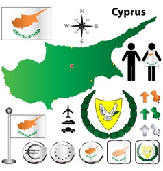 Cyprus map Royalty Free Vector Image - VectorStock