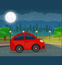 Cartoon crescent moon and stars Royalty Free Vector Image