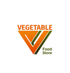 Grocery store fruits and vegetables section Vector Image