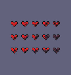 Pixel art game development set - progress bar Vector Image