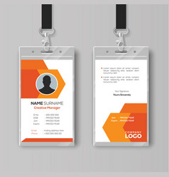 Press id card design template Royalty Free Vector Image
