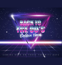 Retro neon color game controller Royalty Free Vector Image