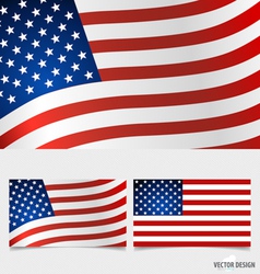 American flag on metal pole Royalty Free Vector Image