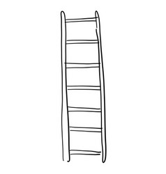Person climbing the ladder cartoon stick figure Vector Image