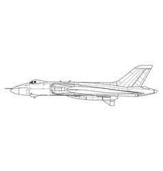 Avro lancaster iii front Royalty Free Vector Image