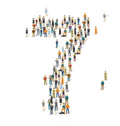Crowded isometric people numbers Royalty Free Vector Image