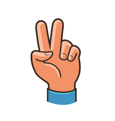 Hand gesture you symbol middle finger sign Vector Image