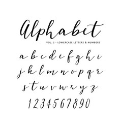 Script alphabet Royalty Free Vector Image - VectorStock