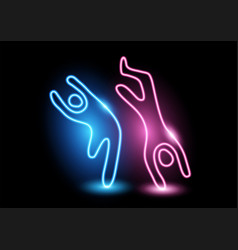 Silhouette of a couple dancing Royalty Free Vector Image