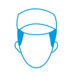 Cartoon head man profile avatar Royalty Free Vector Image