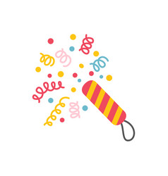 One year paper confetti sign Royalty Free Vector Image