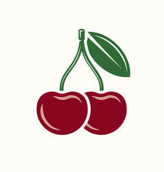 Red cherry Royalty Free Vector Image - VectorStock
