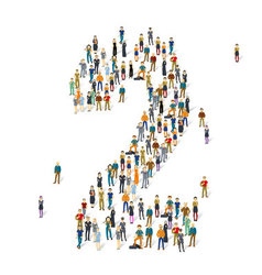 Crowded isometric people numbers Royalty Free Vector Image