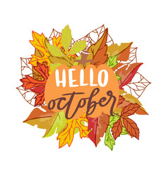 Autumn leaves banner background Royalty Free Vector Image