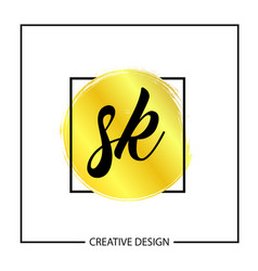 Initial letter sk logo template design Royalty Free Vector
