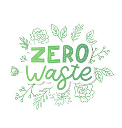 Zero waste hand drawn Royalty Free Vector Image