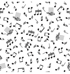 Music notes seamless monochrome pattern Royalty Free Vector