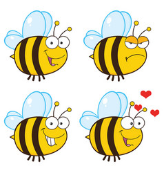 Bumble bee cartoon character flying Royalty Free Vector