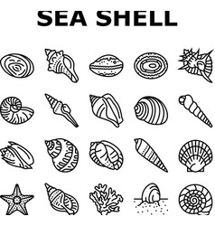 Sea and marine symbol set Royalty Free Vector Image