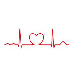Heart pulse line Royalty Free Vector Image - VectorStock