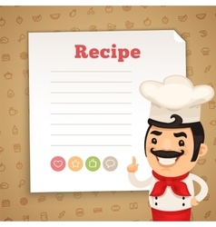 Chef menu template Royalty Free Vector Image - VectorStock