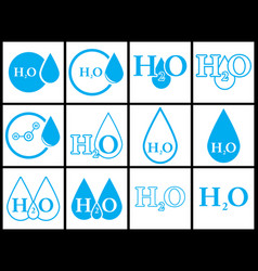 H2o character water molecule structure liquid Vector Image