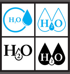 H2o character water molecule structure liquid Vector Image
