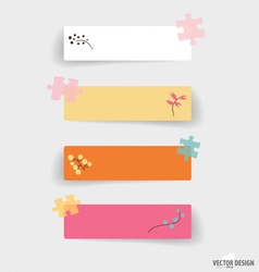 Cute note papers ready for your message Royalty Free Vector