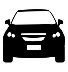 Bmw car front view silhouette high quality Vector Image